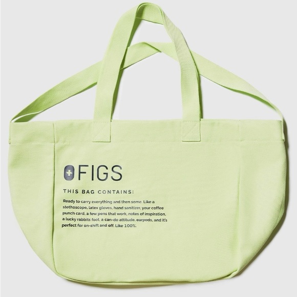 Figs | Bags | Figs Canvas Fabric Tote Bag Large Mint Galaxy Limited ...